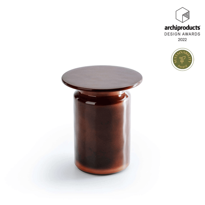 Sustainable Glazed Ceramic Garden Side Table | Panarea Atmosphera Italy ...