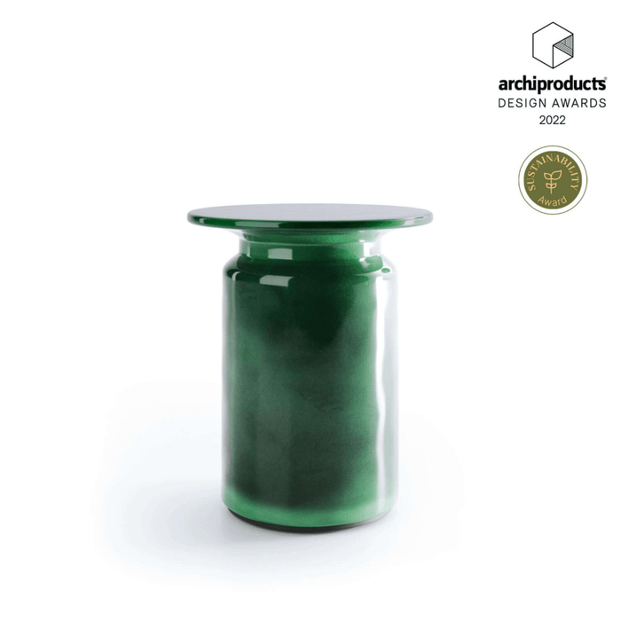 Sustainable Glazed Ceramic Garden Side Table | Panarea Atmosphera Italy ...